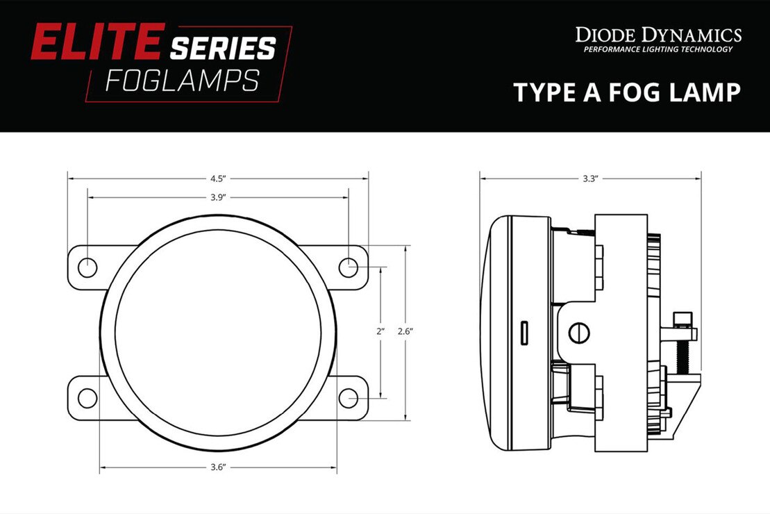 Diode Dynamics Elite Series Type A Fog Lights | DD5128P