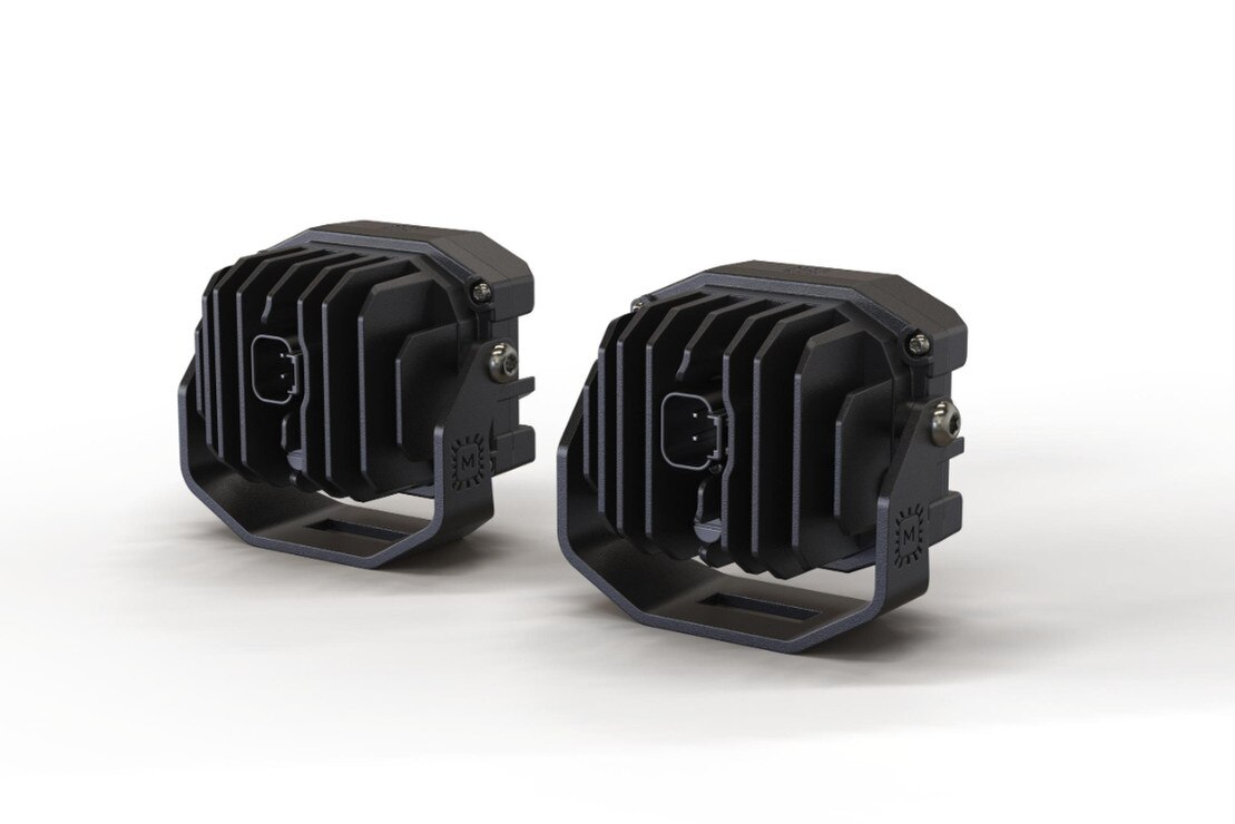 Morimoto 4Banger Ditch Light Kit: Wrangler JL (HXB Yellow Flood Beam)