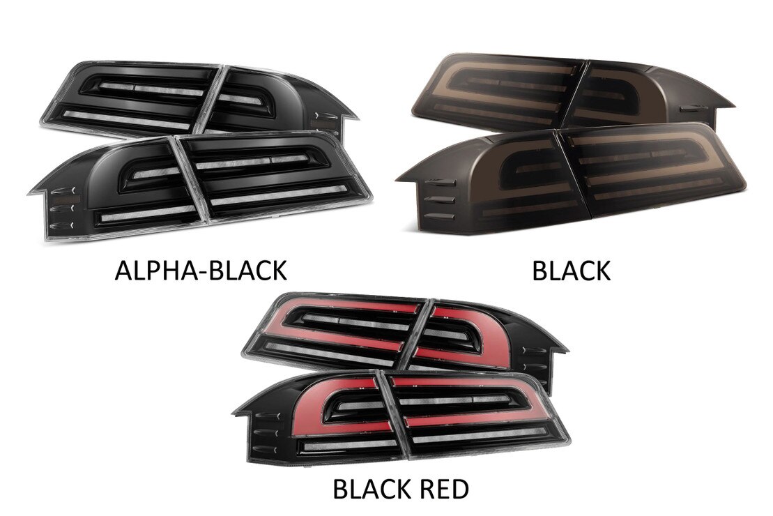 Tesla Model S (12-21) AlphaRex LUXX LED Tail Lights | HR 601120