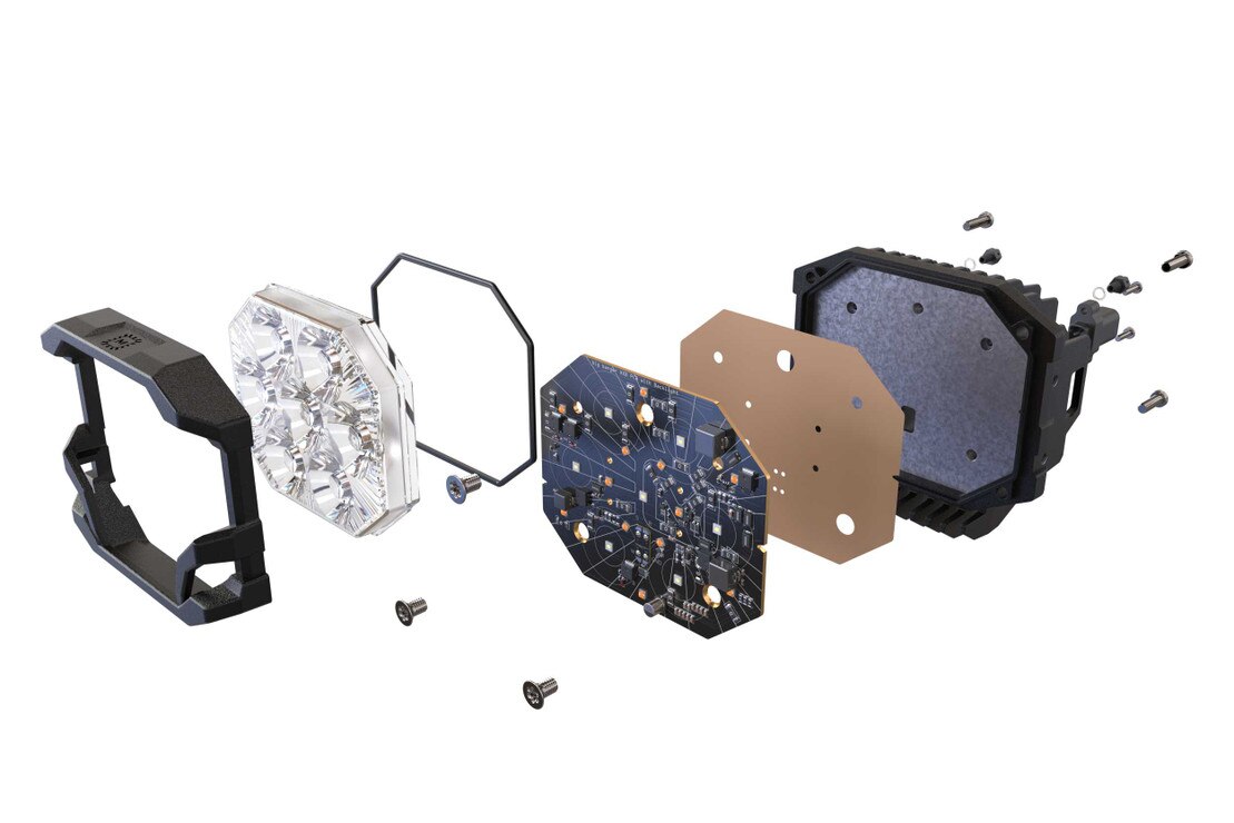 Morimoto BigBanger Ditch Light Kit: 2020+ Sierra HD (HXB Yellow Combo Beam)