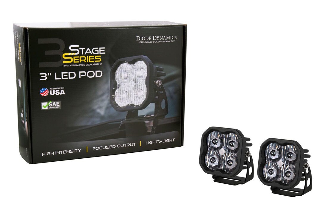 Diode Dynamics SS3 Pro LED Pod Lights (White) | HR