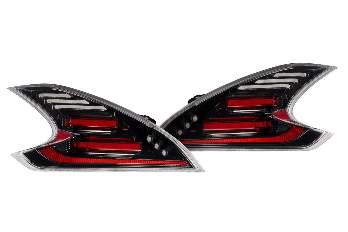 Morimoto XB LED Tail Lights Gen 2 09-21 Nissan 370Z Black Red | LF418