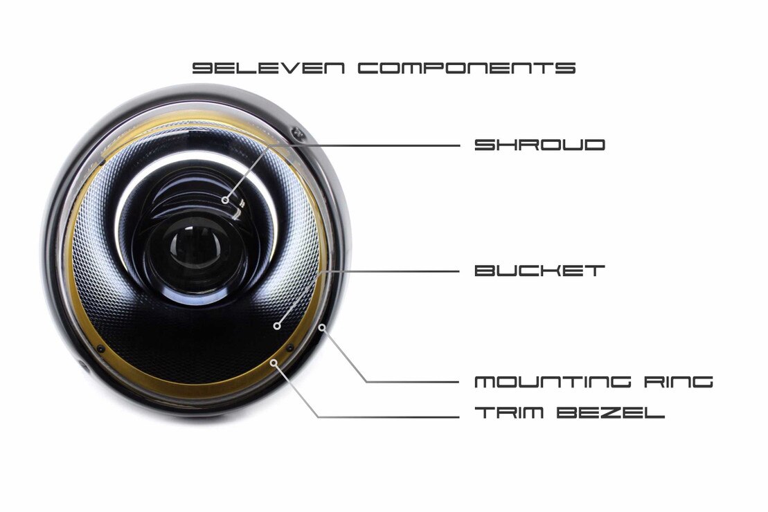 Porsche 911 (65-94): 9Eleven Bi-LED Headlights PNP | HR 911-CLR