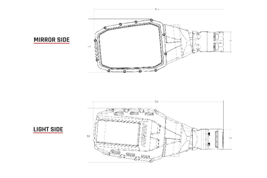 Rigid Reflect LED Side Mirrors | The Retrofit Source RIG64011