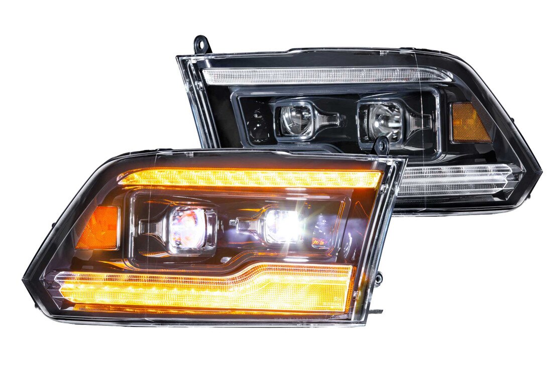 Morimoto Ram 1500 (09-14) Amber XB LED Headlights | HR LF520-A-ASM